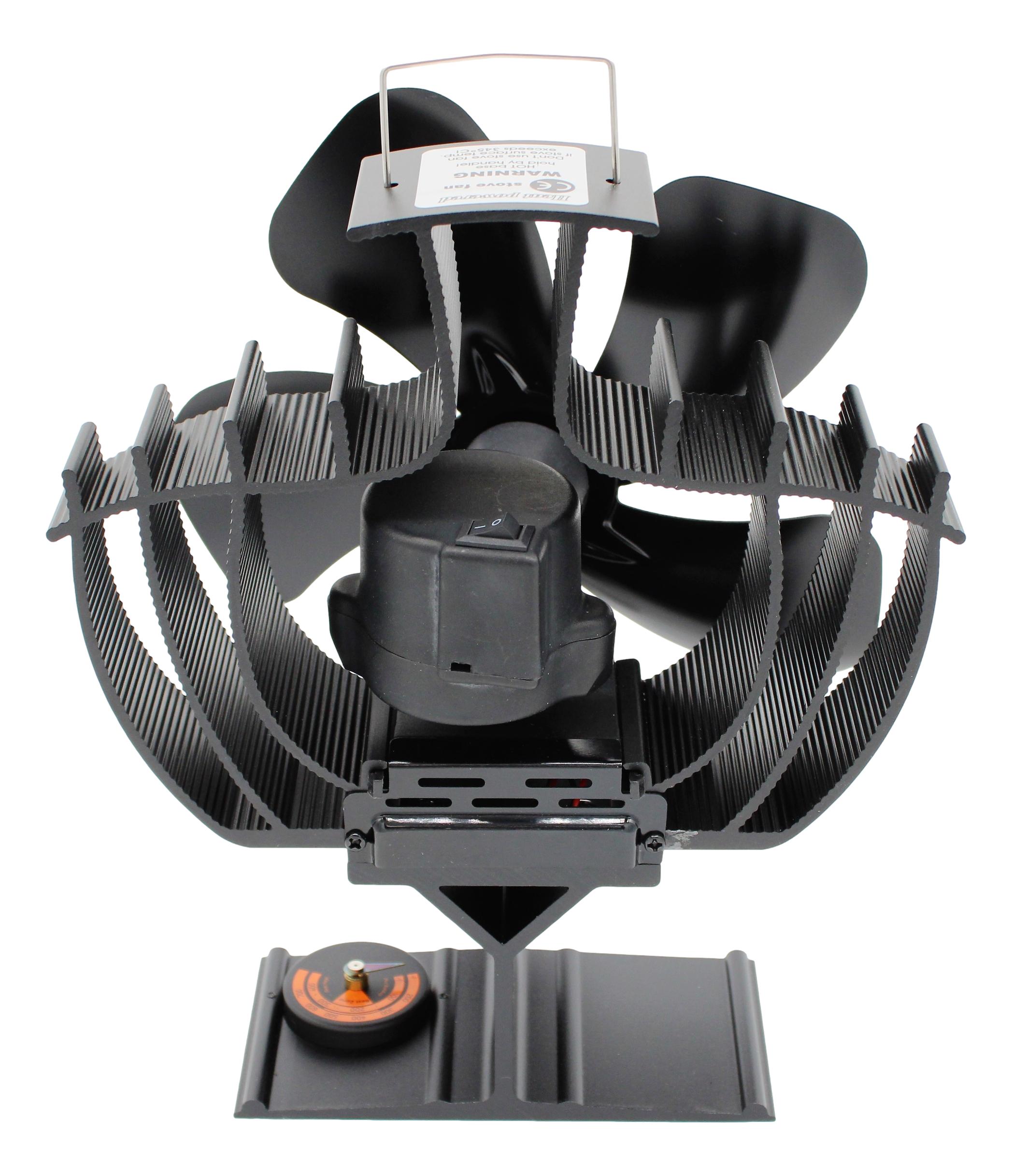 Oscillating Wood Stove Fan, 5-Blade Heat-Powered | Rutland