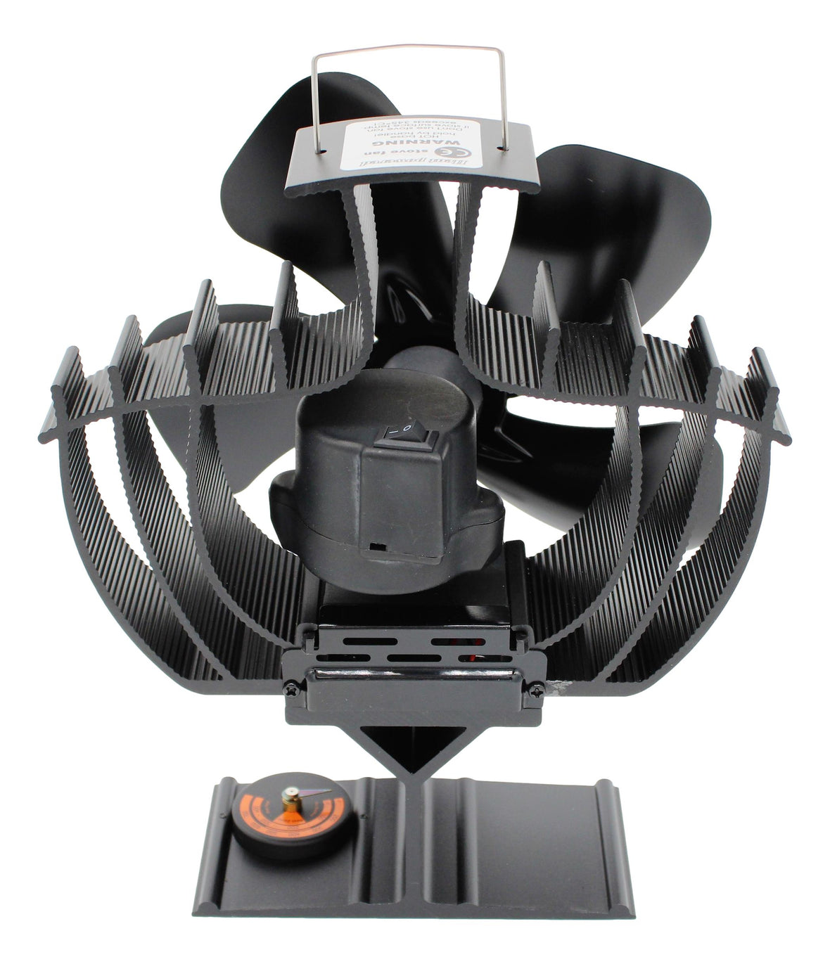 Oscillating Wood Stove Fan, 5-Blade Heat-Powered | RUTLAND