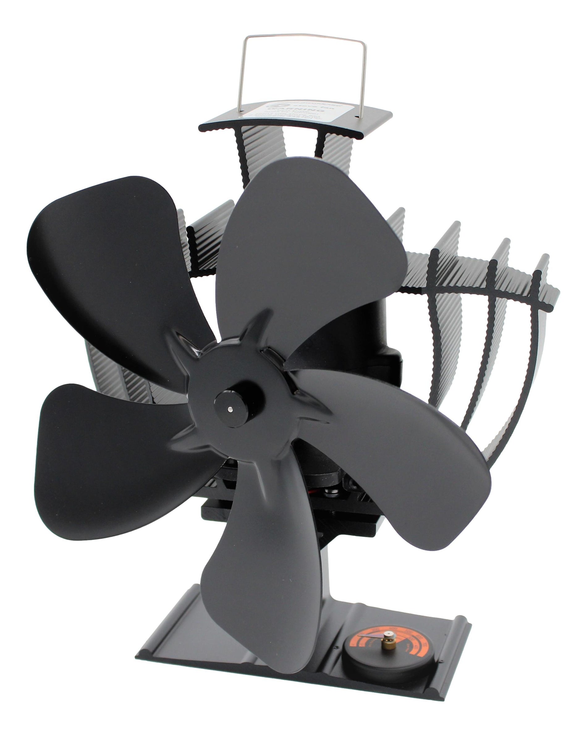 Oscillating Wood Stove Fan, 5-Blade Heat-Powered | RUTLAND
